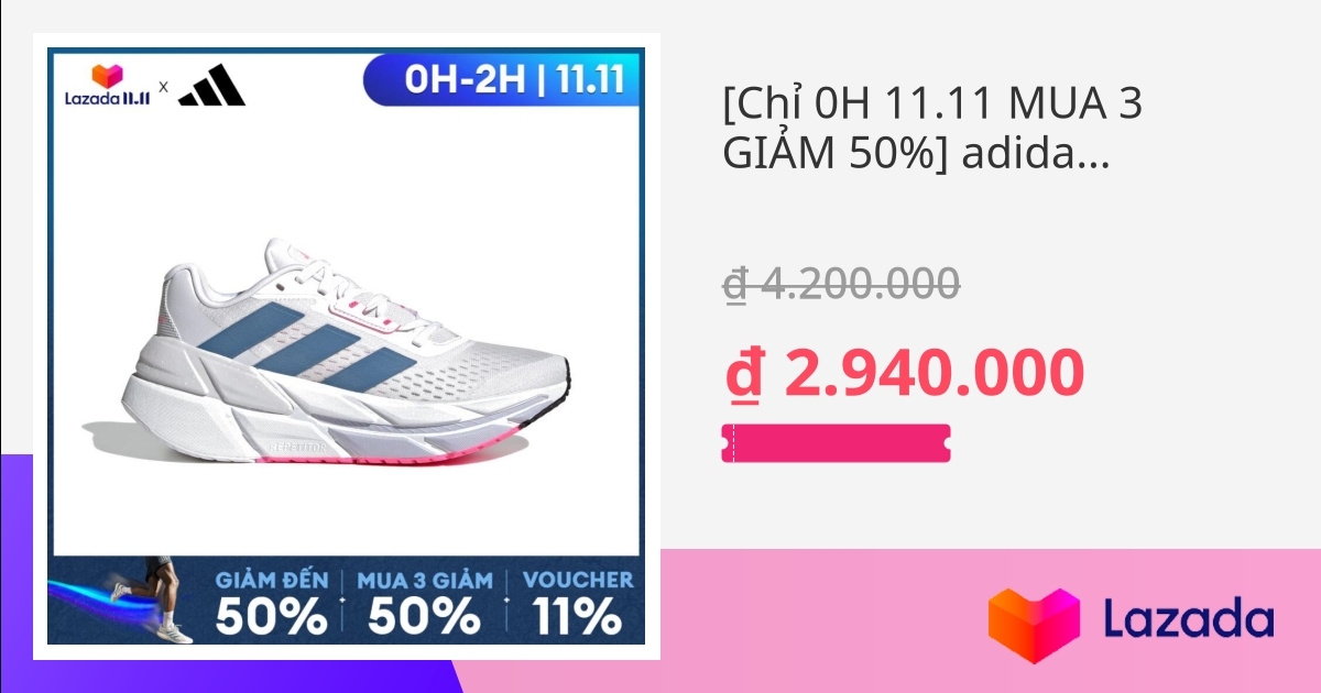 [CHỈ 0H 11.11 - MUA 3 GIẢM 50%] adidas Chạy Giày Adistar CS 2.0 Nữ ...