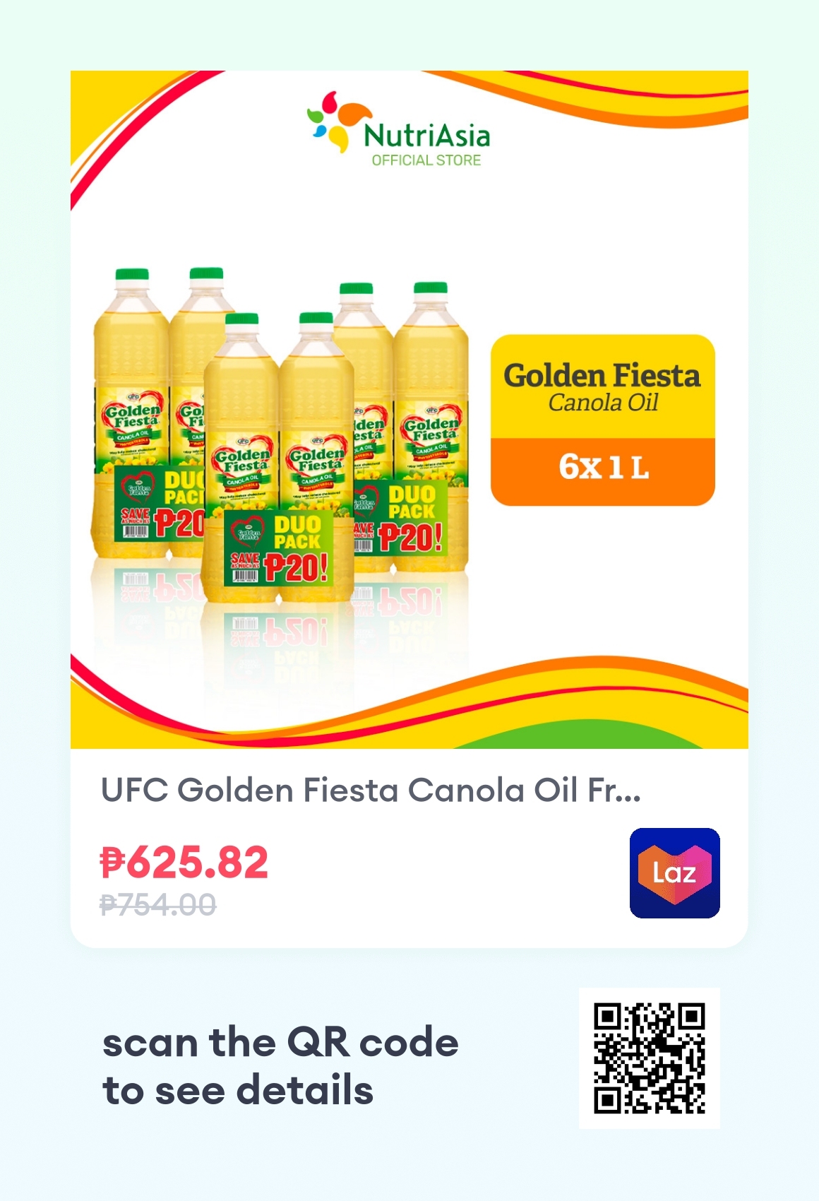 UFC Golden Fiesta Canola Oil Fry Healthy Pack Bundle of 3