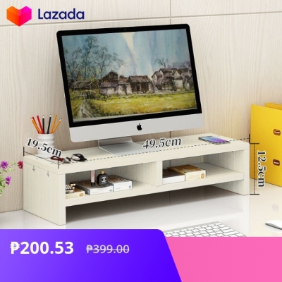 Hot 100% Wooden Original Computer Monitor Screen Increased Rack Desktop ...