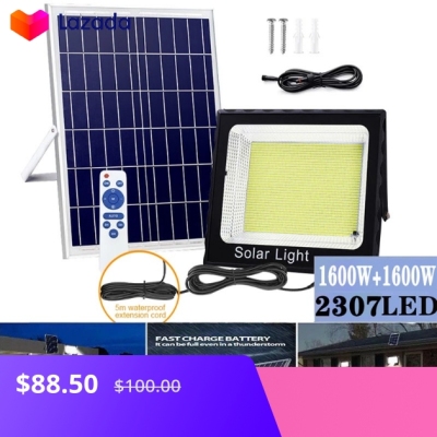 Solar Light Outdoor 1600W 2307LED IP67 Waterproof Super Bright ...