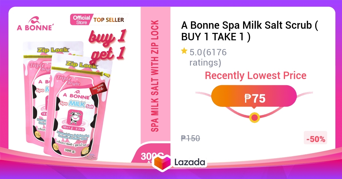 A Bonne Spa Milk Salt Scrub ( BUY 1 TAKE 1 )