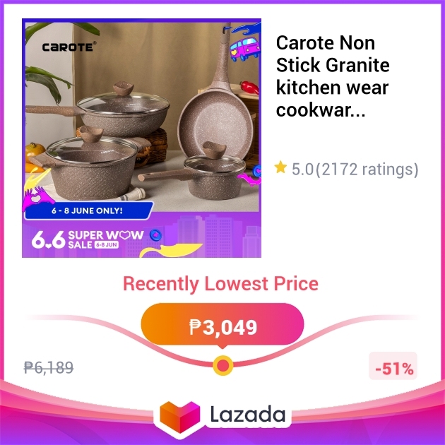 Carote Non Stick Granite kitchen wear cookware set 4 pieces kaldero pot ...