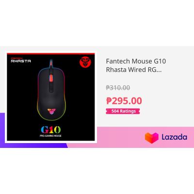 Fantech Mouse G10 Rhasta Wired RGB Gaming Mouse for laptop and PC