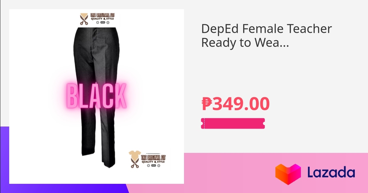 DepEd Female Teacher Ready to Wear Slacks Pants ARMANI fabric RTW black ...