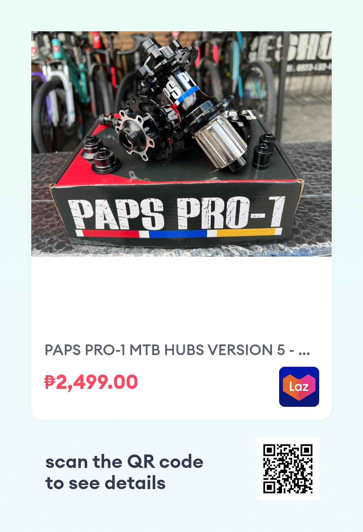 PAPS PRO-1 MTB HUBS VERSION 5 - 4 PAWLS 3 TEETH - QR AND TA READY 32 HOLES