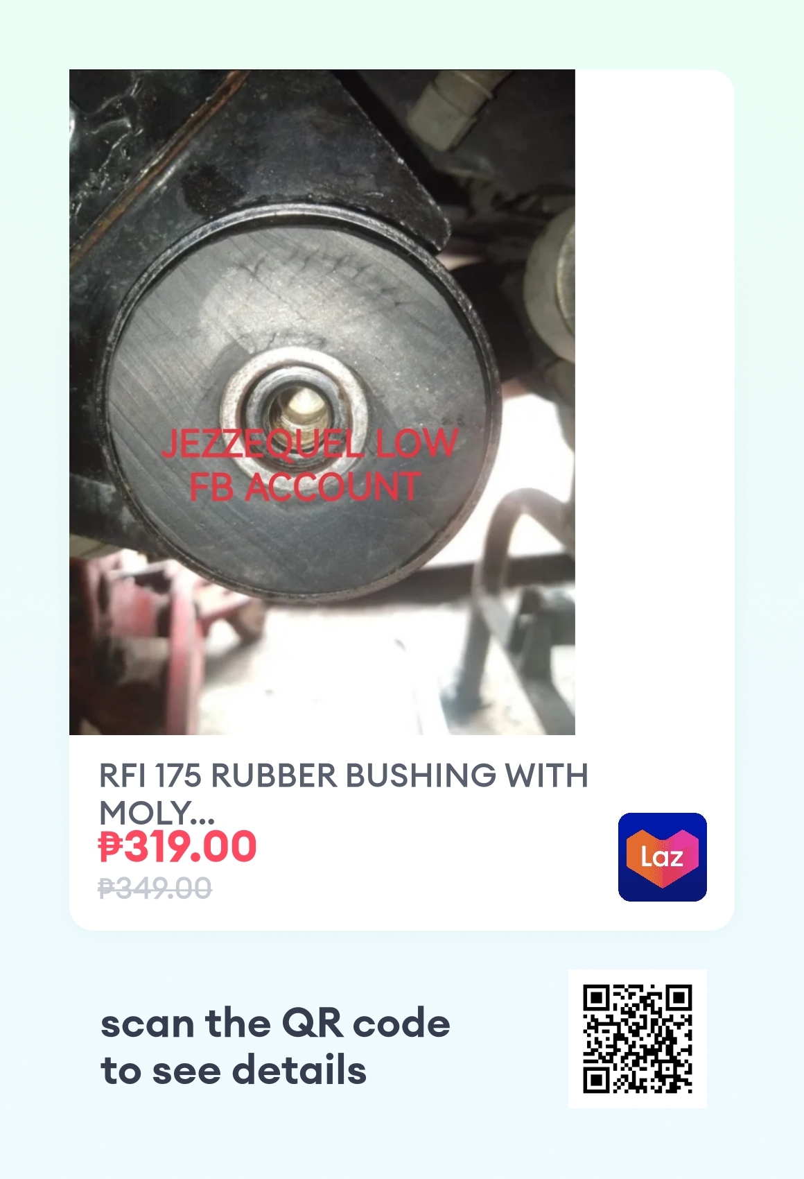 RFI 175 RUBBER BUSHING WITH MOLYE NG TRUCK FREE 2PCS WASHER