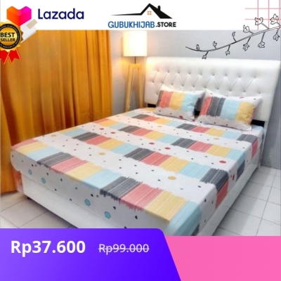 SPREI HOMEMADE MOTIF TERBARU RAINBOW BEATS BAHAN POLYMICRO GRADE A ANTI ...