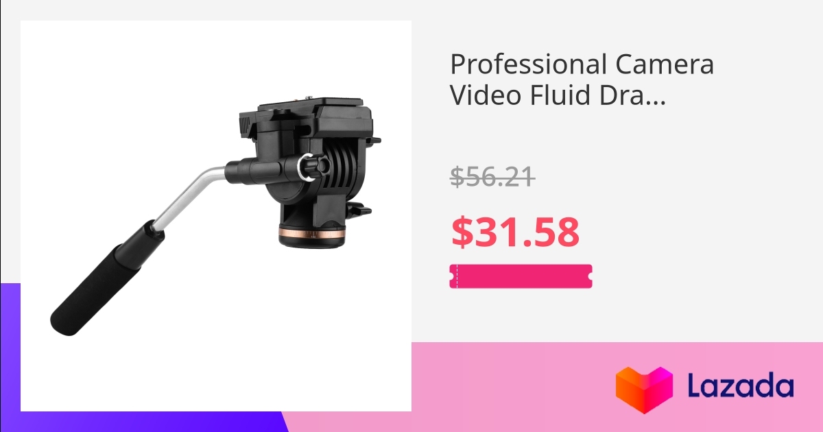 Professional Camera Video Fluid Drag Pan Head Damping Tripod Head 6kg ...