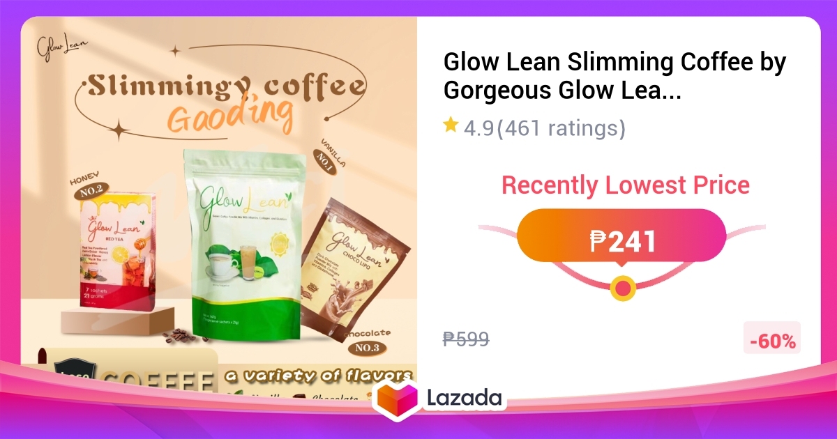 Glow Lean Slimming Coffee by Gorgeous Glow Lean Choco Lipo