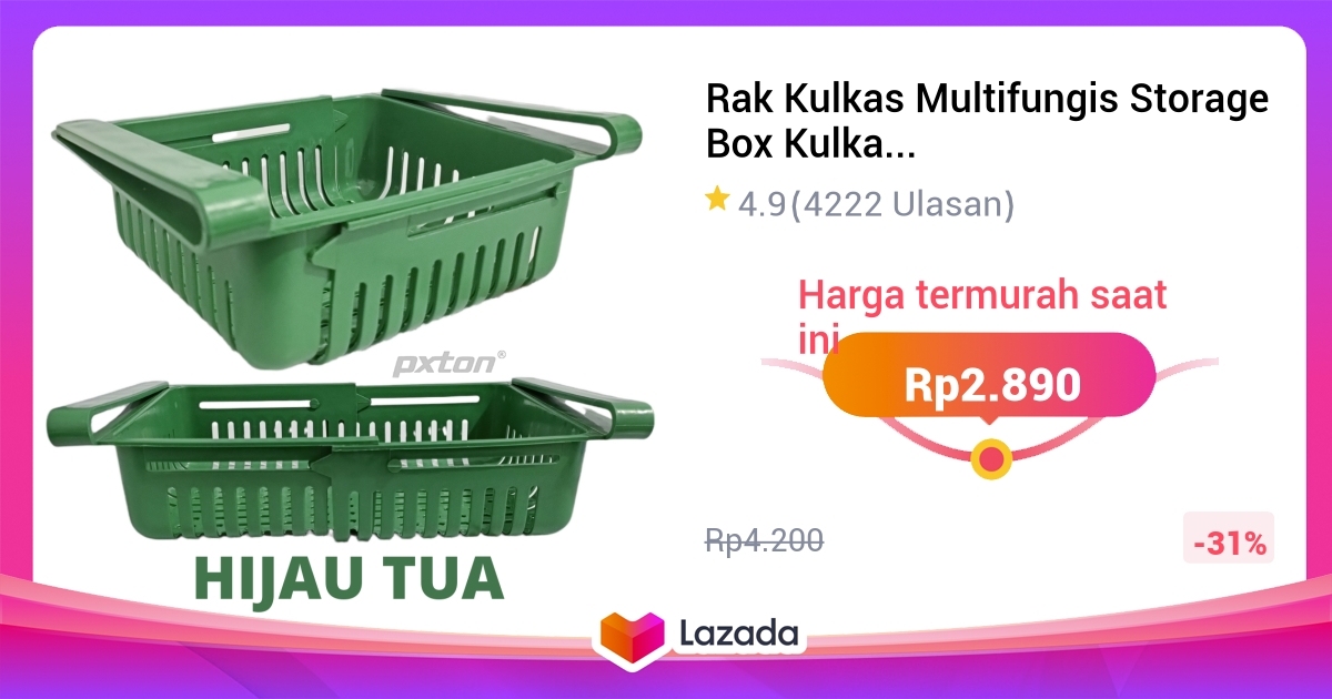 Rak Kulkas Multifungis Storage Box Kulkas Organizer