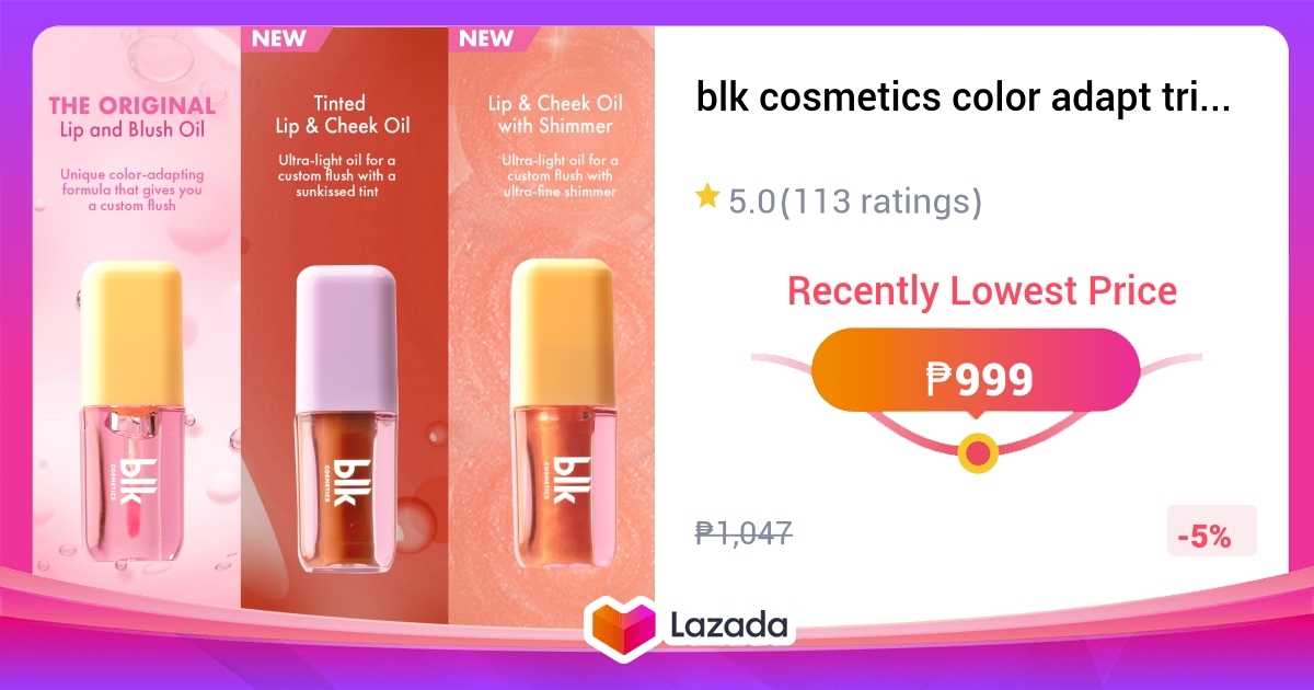 blk cosmetics color adapt trio (sunkissed+shimmer+original)