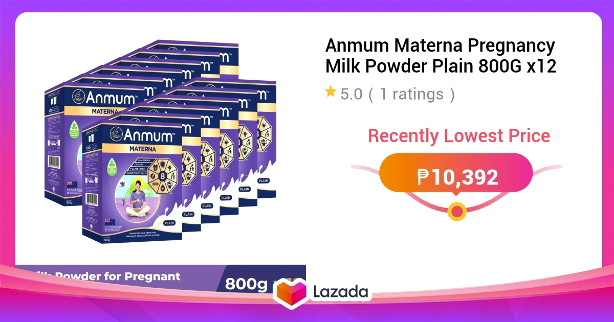 Anmum Materna Pregnancy Milk Powder Plain 800G x12