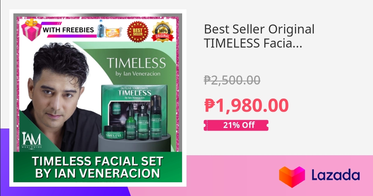 Best Seller Original TIMELESS Facial Set For Men by Ian Veneracion Take ...
