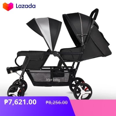 Twin Baby Stroller Folding Double Stroller Can Sit Lying Lightweight ...