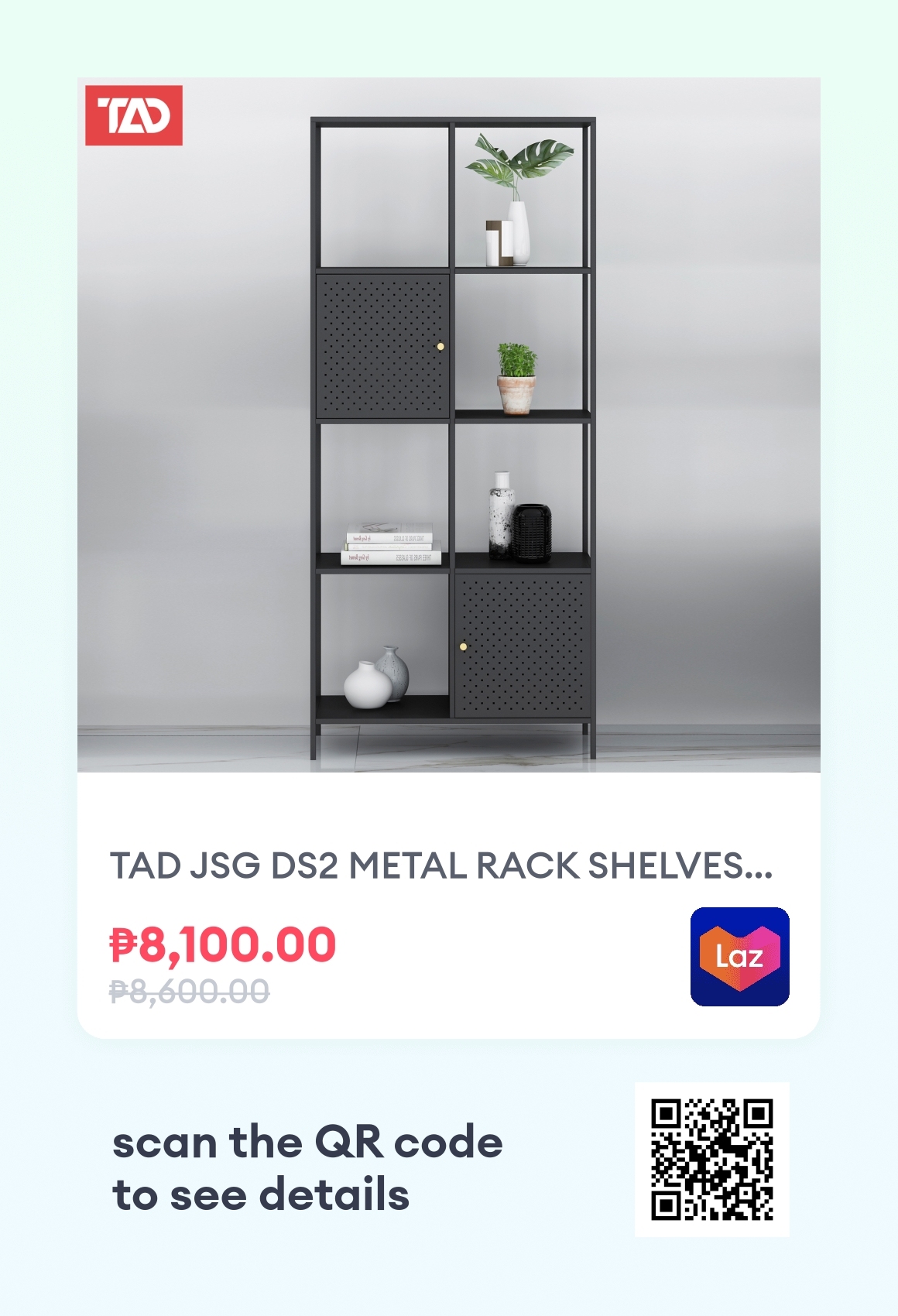 TAD JSG DS2 METAL RACK SHELVES, MULTI PURPOSE SHELF, STEEL RACK, LIVING ...