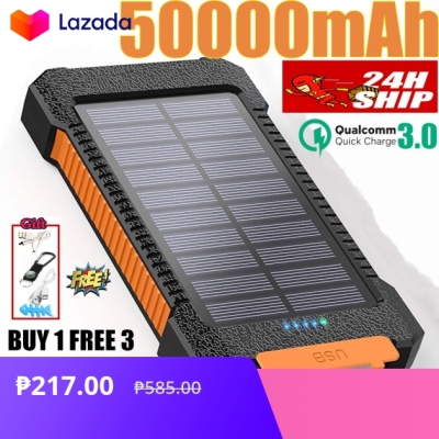 Solar power bank 50000mah original waterproof quick charge power bank ...