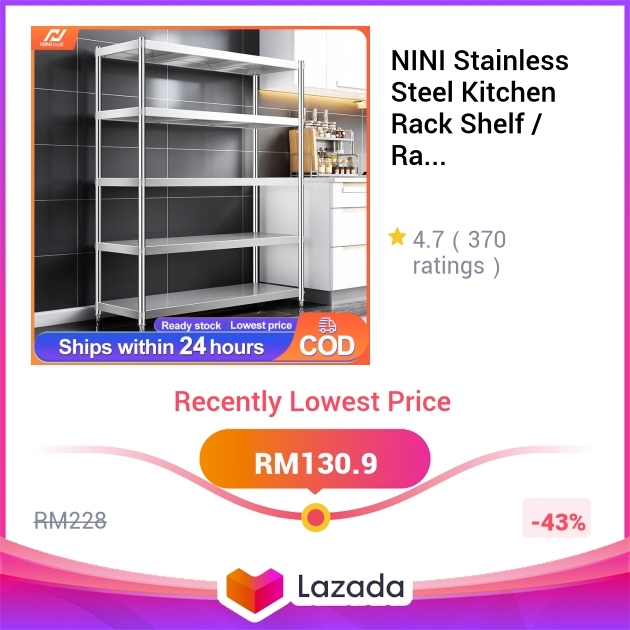 NINI Stainless Steel Kitchen Rack Shelf / Rak Microwave Oven /Value ...