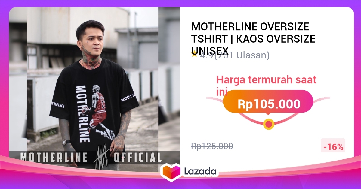 MOTHERLINE OVERSIZE TSHIRT | KAOS OVERSIZE UNISEX