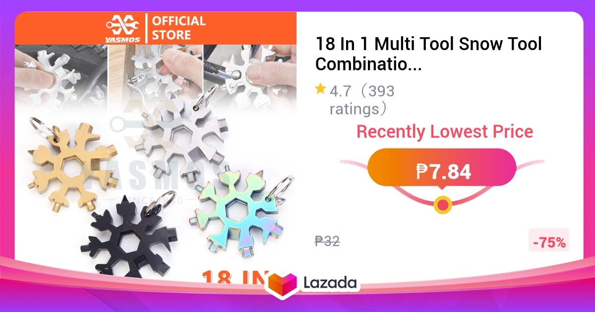 18 In 1 Multi Tool Snow Tool Combination Snowflake Wrench Tools For Outdoor