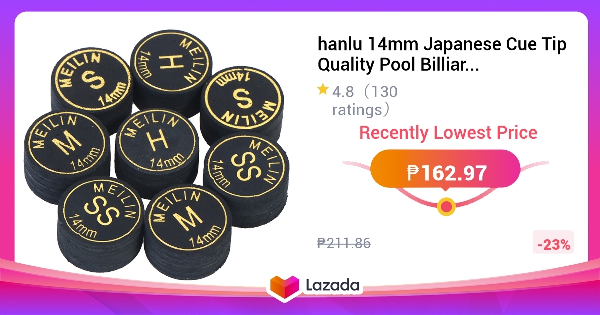 hanlu 14mm Japanese Cue Tip Quality Pool Billiard Pigskin Cue Tip ...