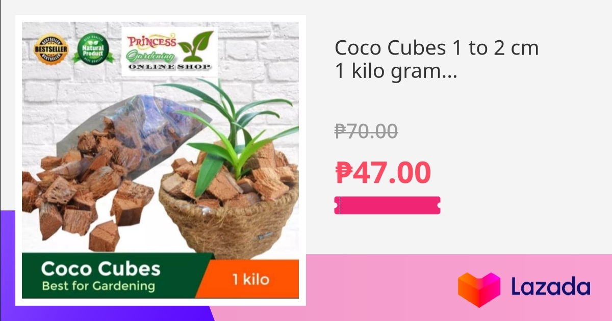 Coco Cubes 1 to 2 cm 1 kilo grams packed best to growing orchids/Best ...