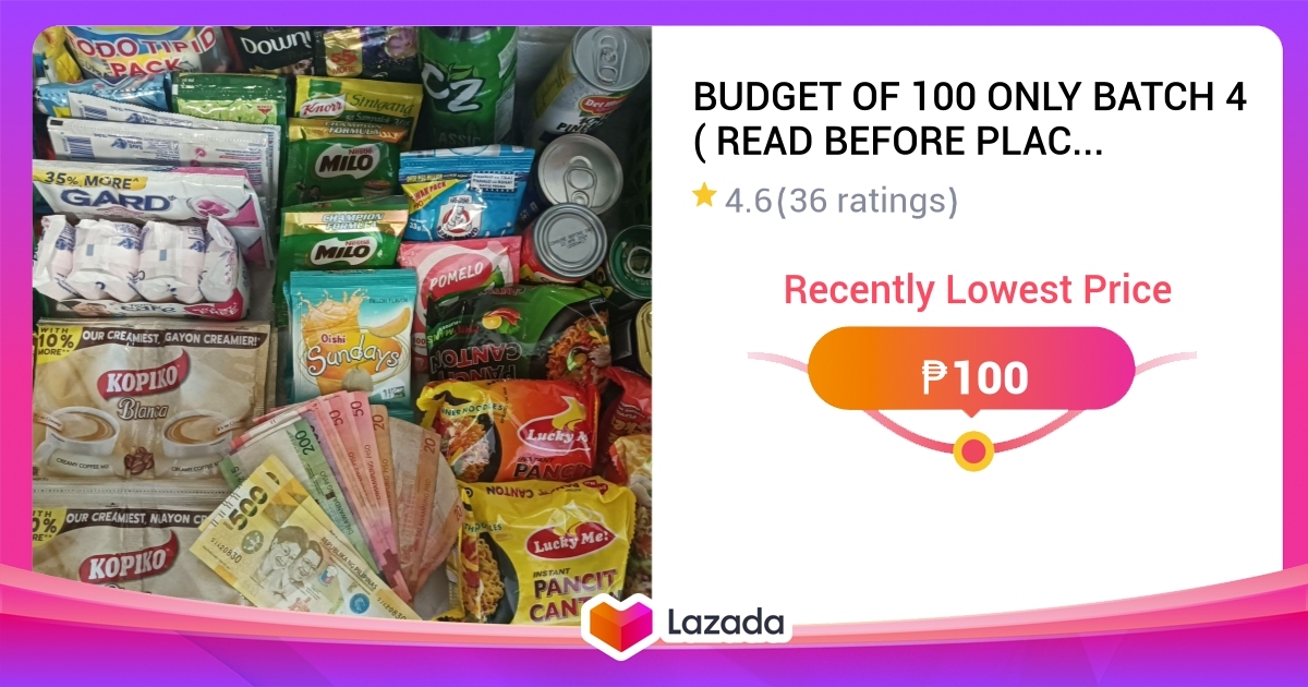 BUDGET OF 100 ONLY BATCH 4 ( READ BEFORE PLACE ORDER )