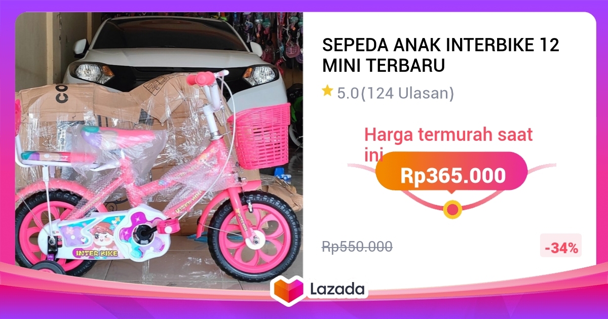 SEPEDA ANAK INTERBIKE 12 MINI TERBARU