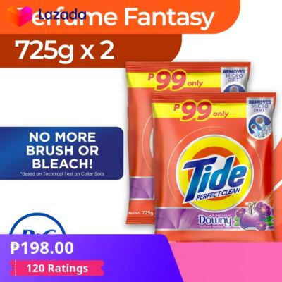 Tide Perfect Clean Laundry Powder Detergent Perfume Fantasy 725g Set of 2