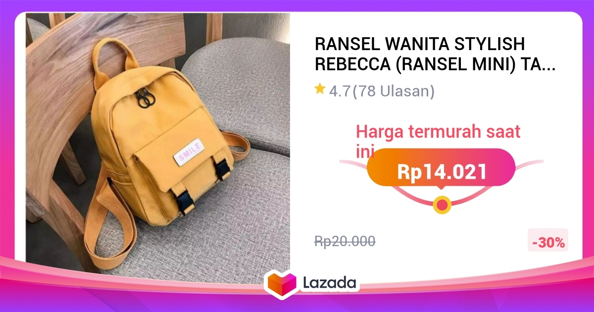 RANSEL WANITA STYLISH REBECCA (RANSEL MINI) TAS RANSEL