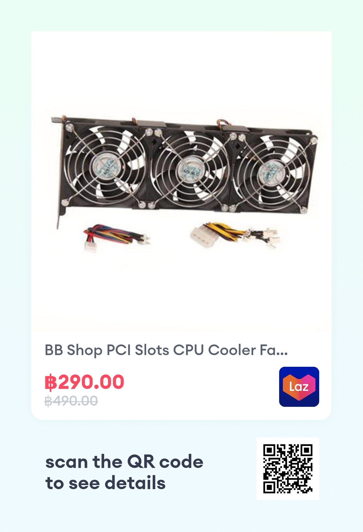 BB Shop PCI Slots CPU Cooler Fan fan vent thermal com fan screen card ...