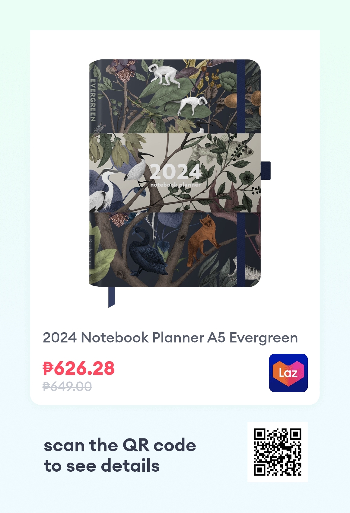 2024 Notebook Planner A5 Evergreen