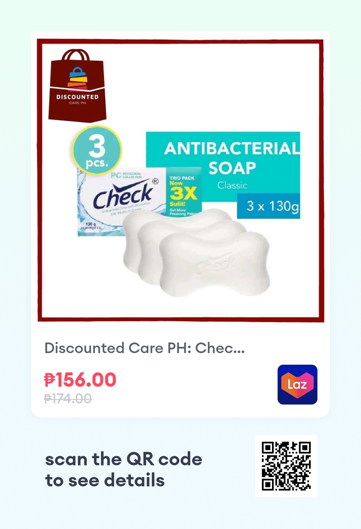 Discounted Care PH: Check Antibacterial Soap Trio Pack 130gx3 Personal ...
