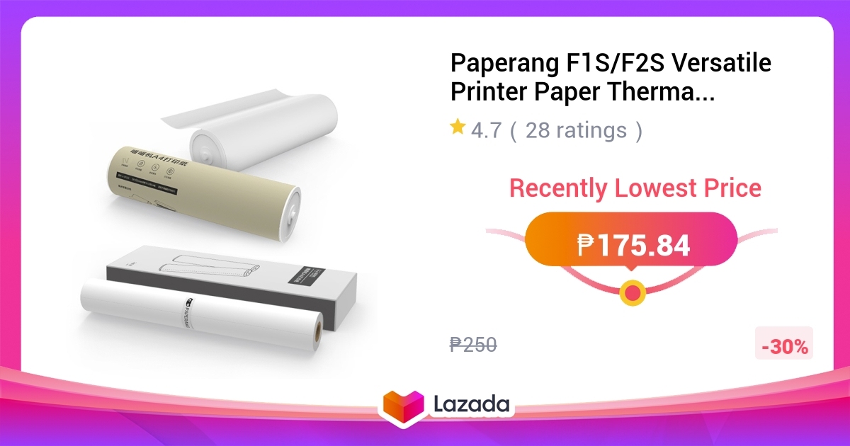 Paperang F1S/F2S Versatile Printer Paper Thermal Printer Compatible ...
