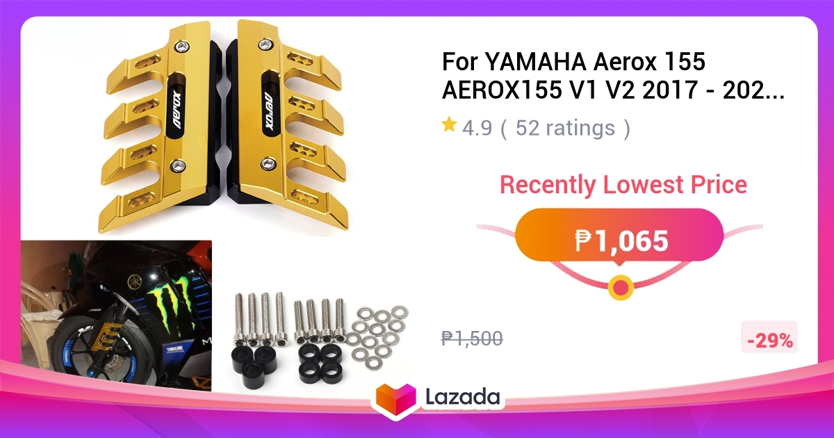 For YAMAHA Aerox 155 AEROX155 V1 V2 2017 - 2022 2023 2024 MIO AEROX 155 ...