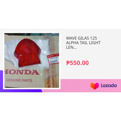 WAVE GILAS 125 ALPHA TAIL LIGHT LENS HONDA GENUINE