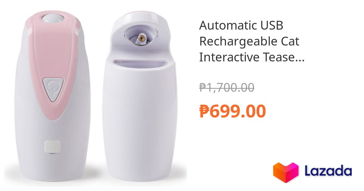 Automatic USB Rechargeable Cat Interactive Teaser Rotating Laser ...