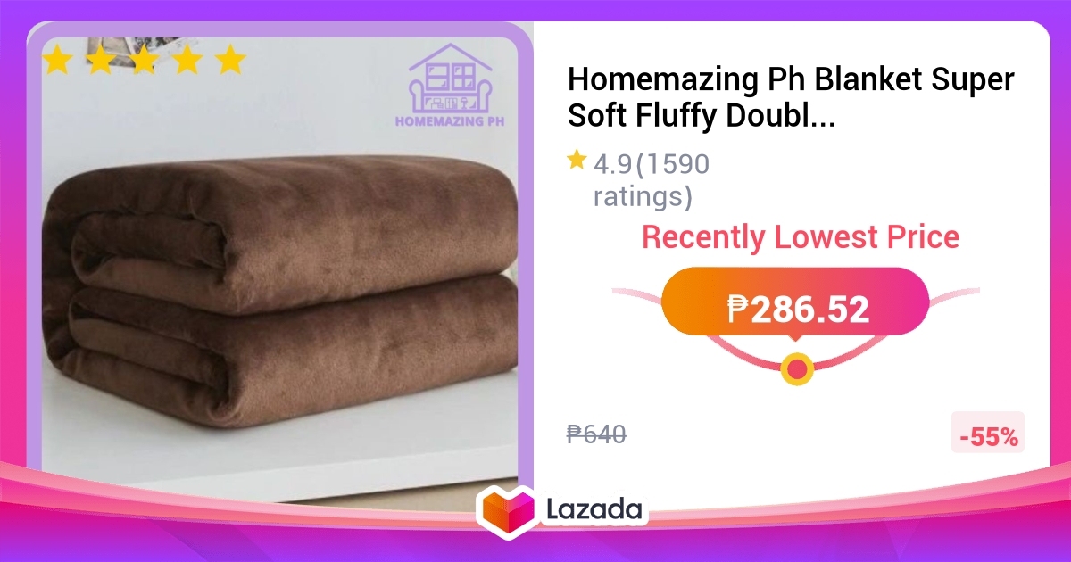 Homemazing Ph Blanket Super Soft Fluffy Double and Queen Size | Kumot ...