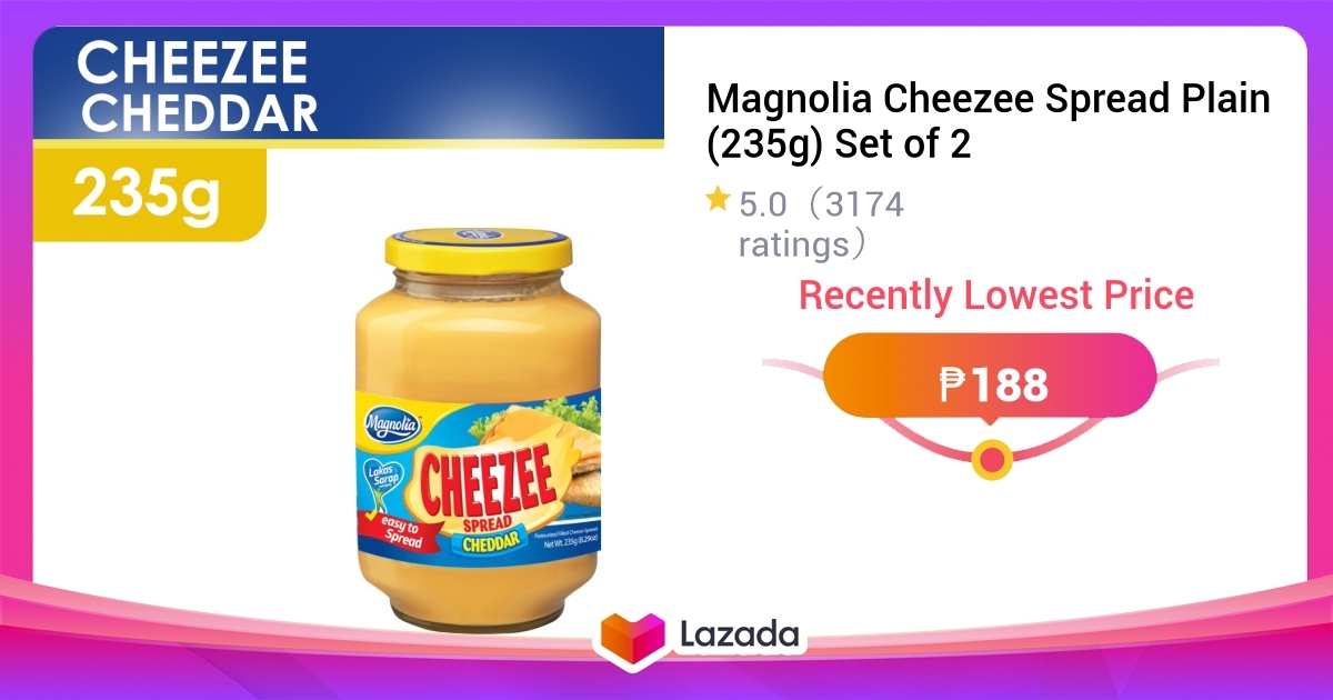 Magnolia Cheezee Spread Plain (235g) Set of 2