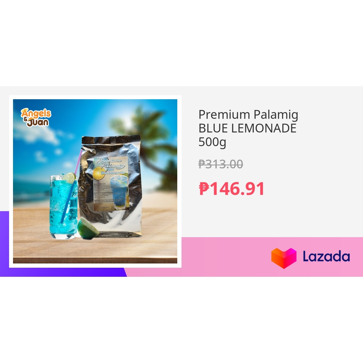 Check out Premium Palamig BLUE LEMONADE 500gat 53% off!₱146.91 only!Get ...