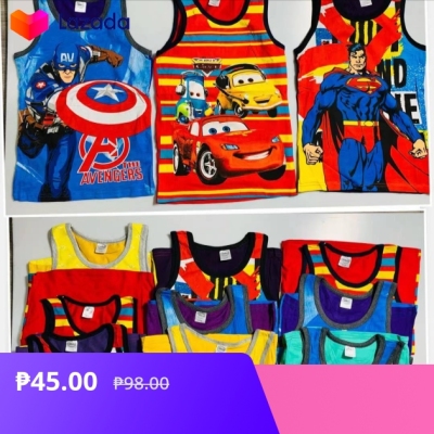 New Sando For Boy and Girl Cartoon Characters 6 to 12 yrs old Assorted 1 pc