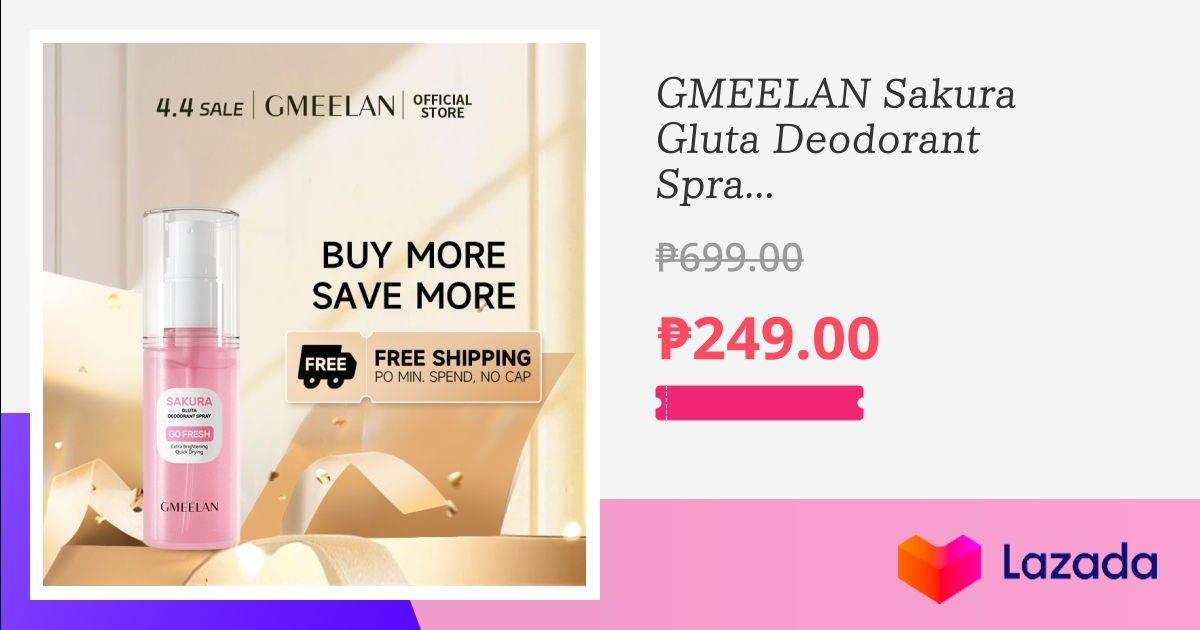 GMEELAN Sakura Gluta Deodorant Spray Brighten Up Underarms Antiperspirant
