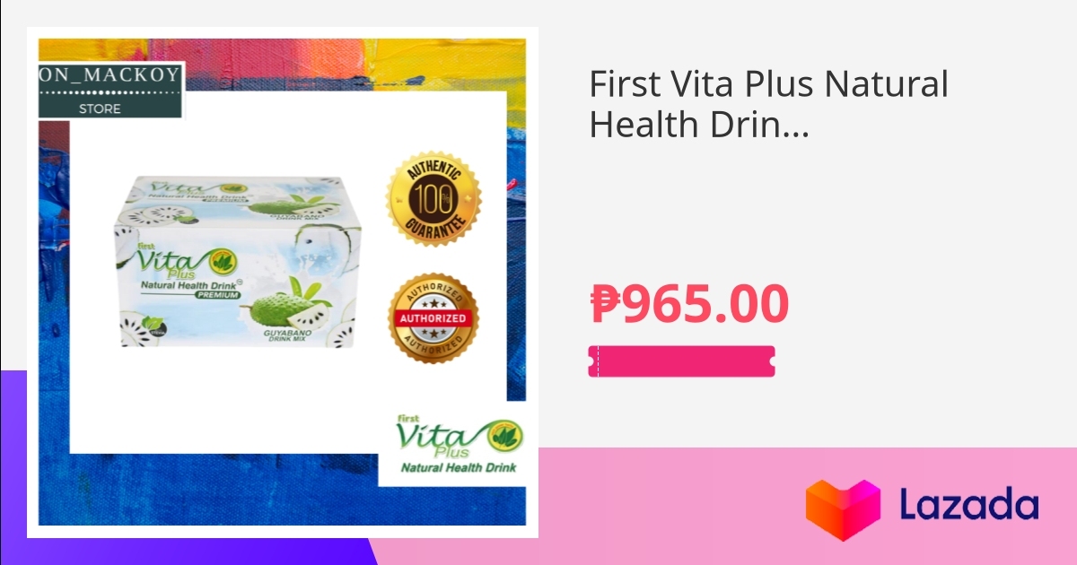 First Vita Plus Natural Health Drink Premium Guyabano Drink Mix by Don Mackoy PH
