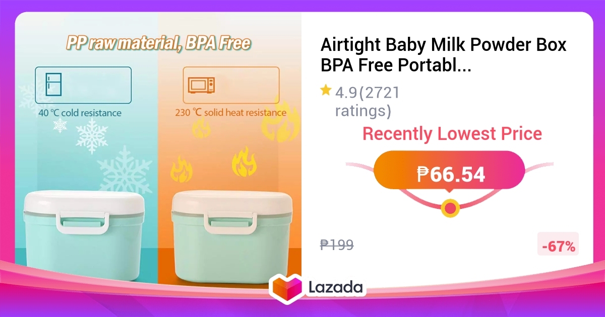 Airtight Baby Milk Powder Box BPA Free Portable Multifunctional Food ...