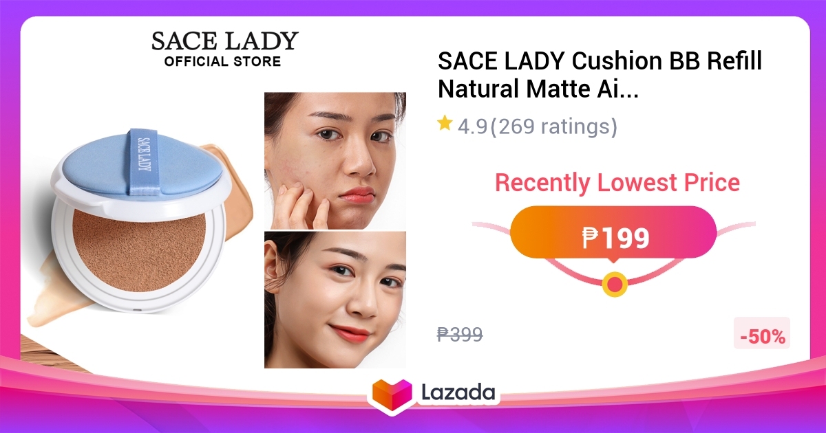SACE LADY Cushion BB Refill Natural Matte Air Waterproof Moisturizer ...