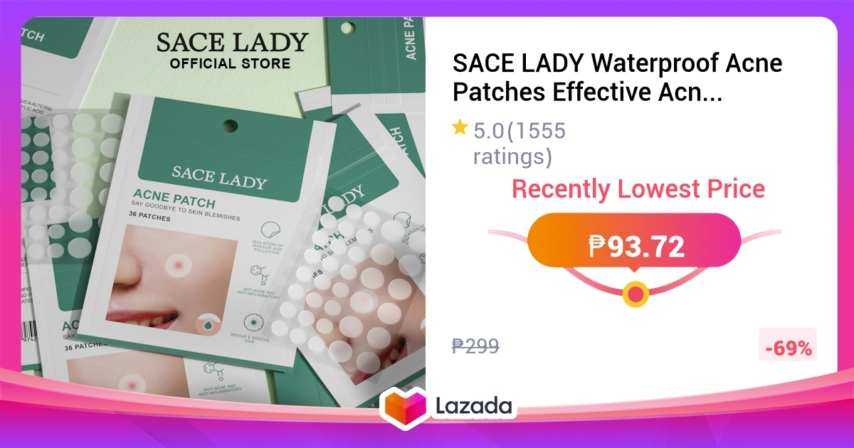 SACE LADY Waterproof Acne Patches Effective Acne Removal Anti ...