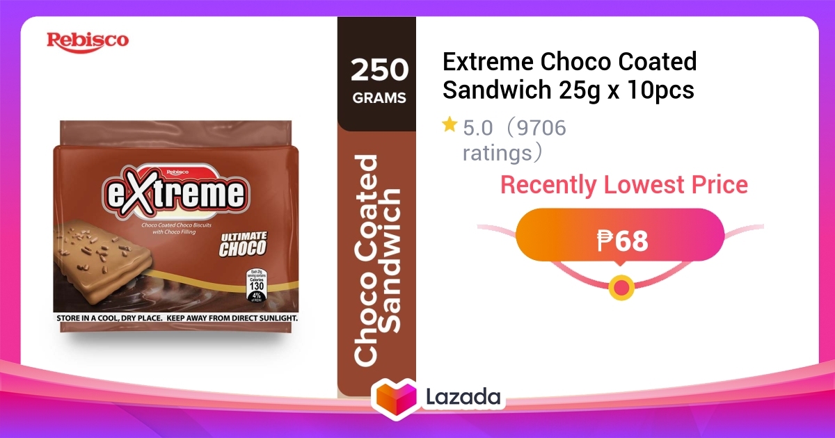 Extreme Choco Coated Sandwich 25g x 10pcs