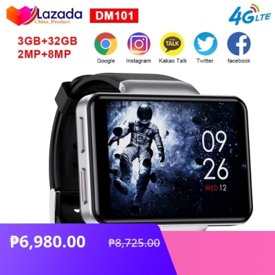 DM101 4G Smart Watch Full Touch 3GB+32GB 2080mAh Battery 2.41'' Dual ...