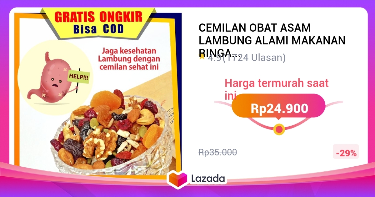 CEMILAN OBAT ASAM LAMBUNG ALAMI MAKANAN RINGAN SEHAT UNTUK GERD MAAG ...