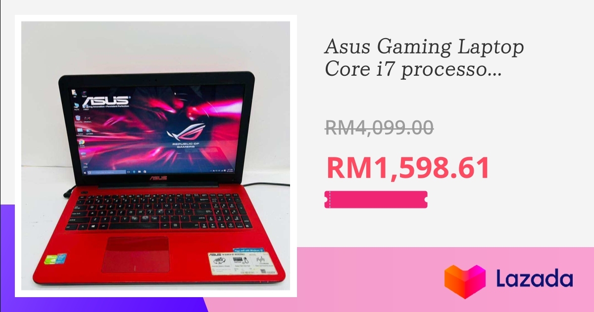 Asus Gaming Laptop Core i7 processor A555L # Ram 12GB# Dual Storage SSD ...
