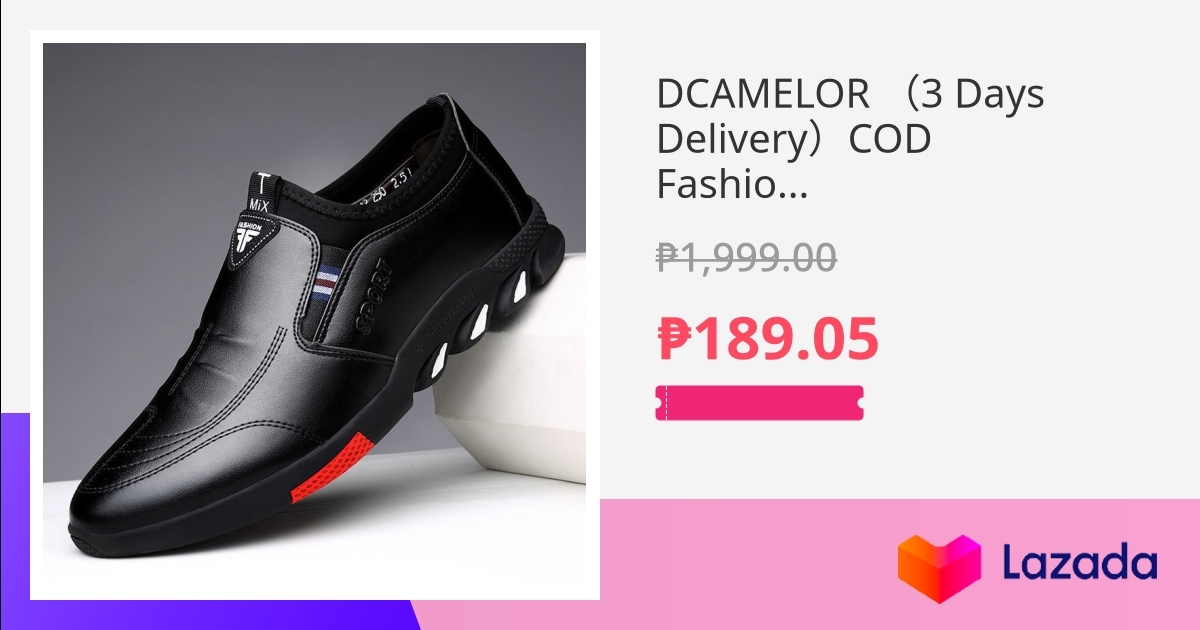 DCAMELOR （3 Days Delivery）COD Fashion Formal Shoes for Men Fashion ...
